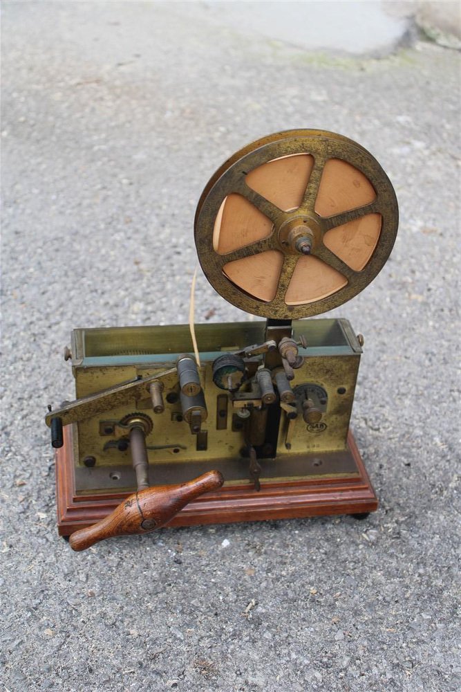 Italian Morse Telegraph in Brass, 1880s for sale at Pamono