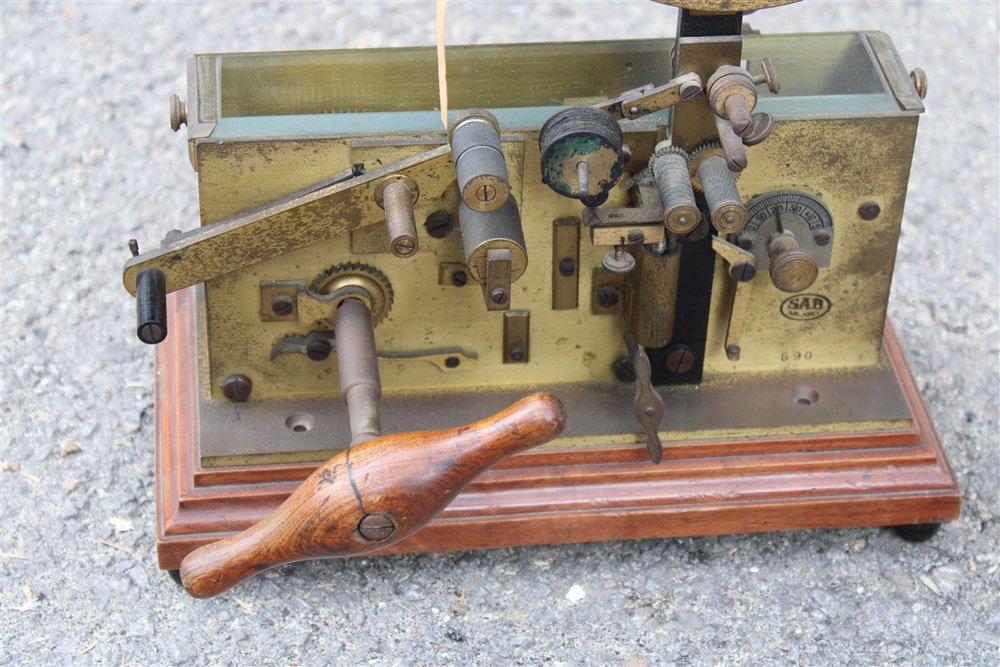 Italian Morse Telegraph in Brass, 1880s for sale at Pamono