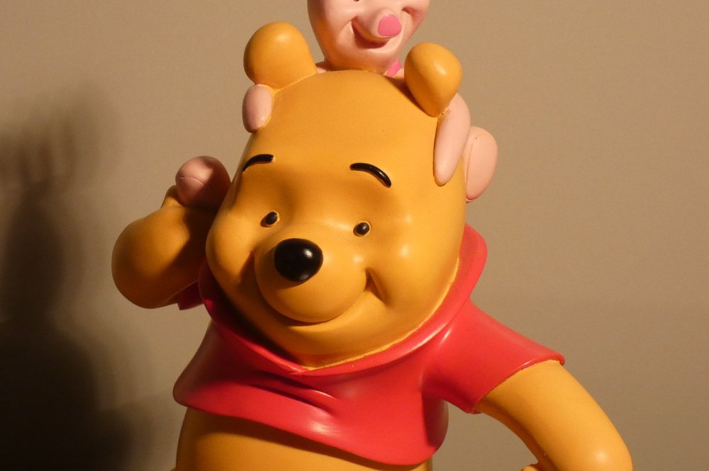 Ceramic & Resin Winnie the Pooh & Piglet Figurine by Peter Mook for ...