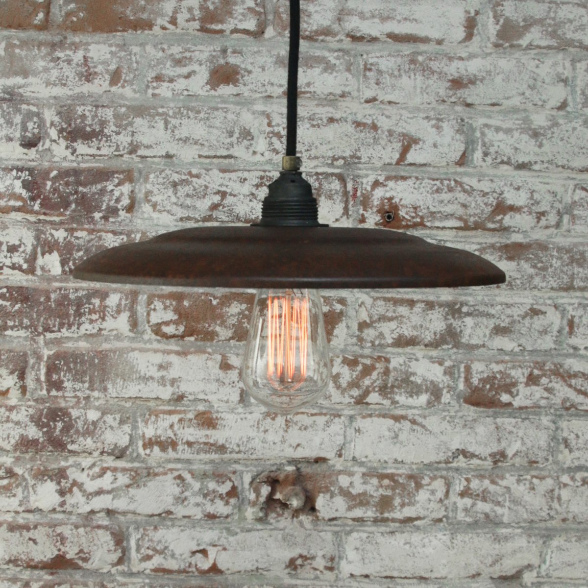 Vintage Industrial Rust Iron Pendant Lamp for sale at Pamono