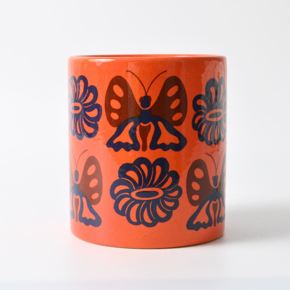 Vintage Orange Ceramic Mug from Waechtersbach, 1970s for sale at Pamono
