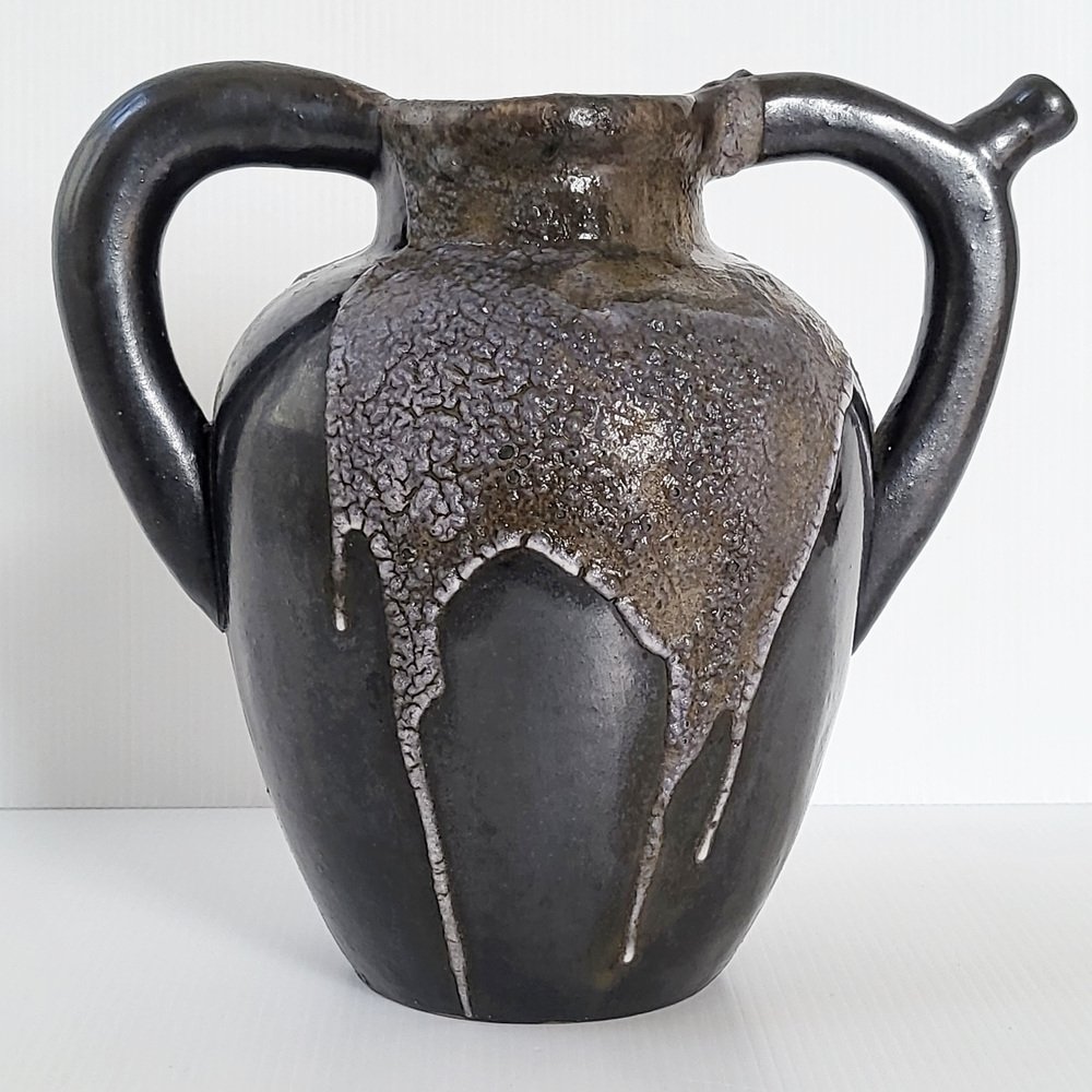 Art Deco Léon Pointu in Ceramic of Saint-Amand-en-Puisaye Vase, 1930s ...