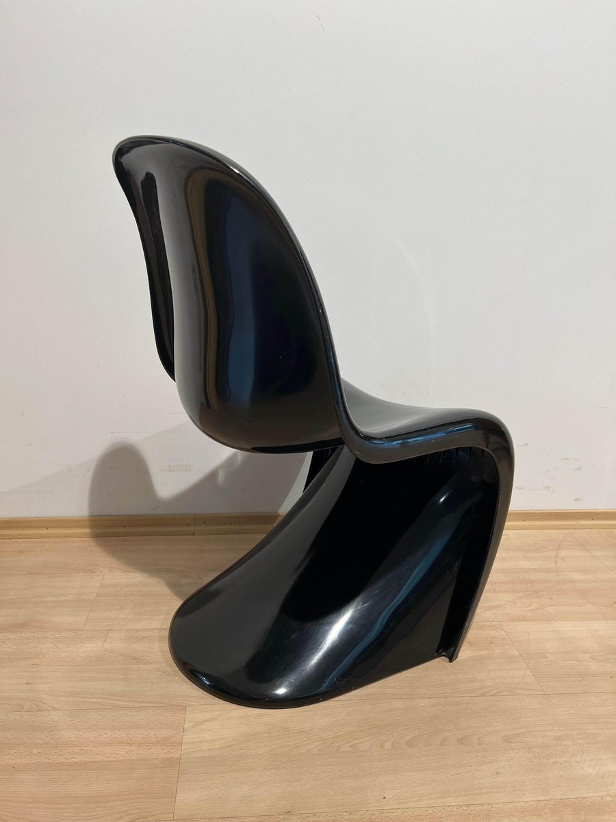 Panton Cantilever Chair in Black Pu by Verner Panton, Germany, 1971 for ...