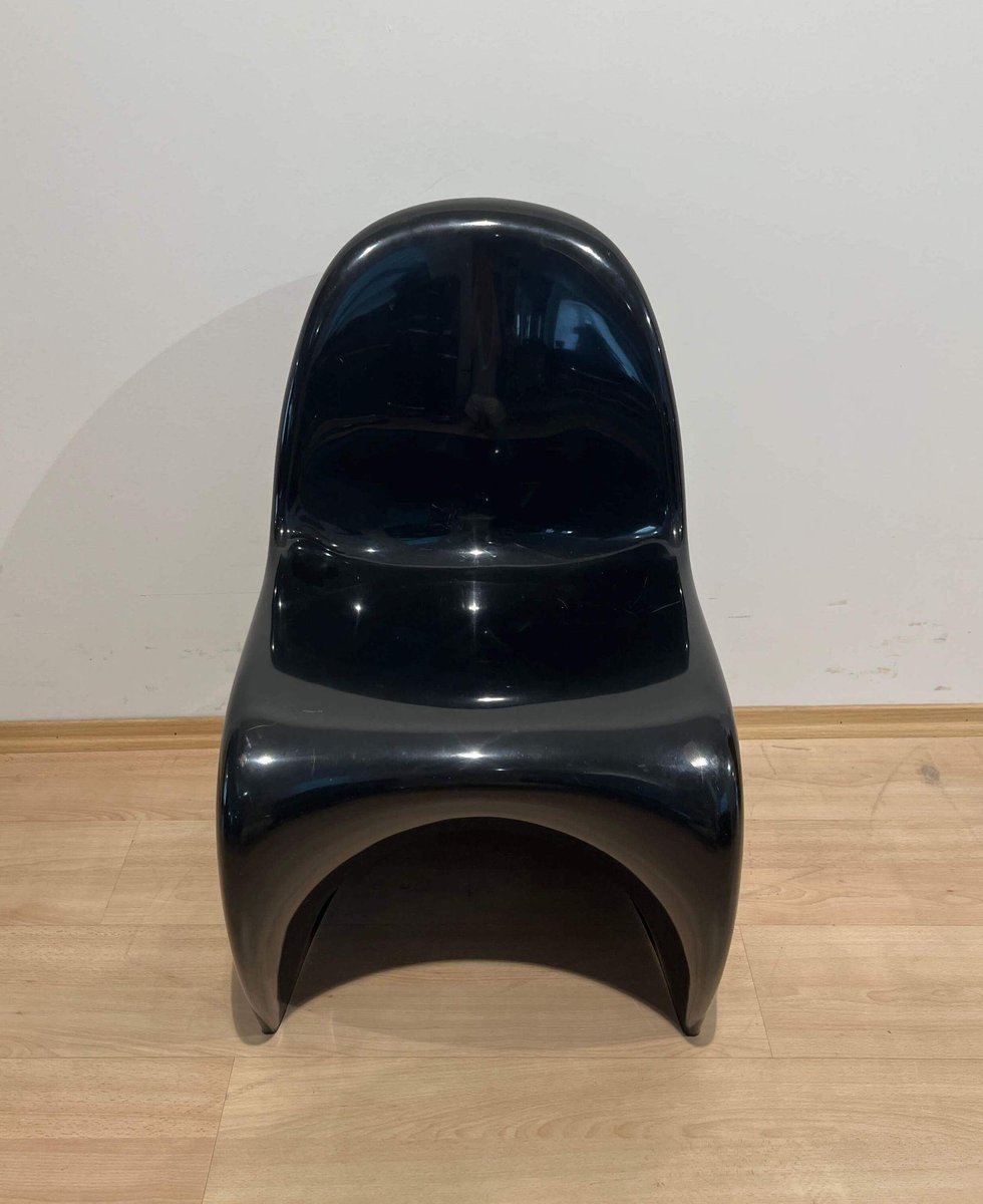 Panton Cantilever Chair in Black Pu by Verner Panton, Germany, 1971 for ...