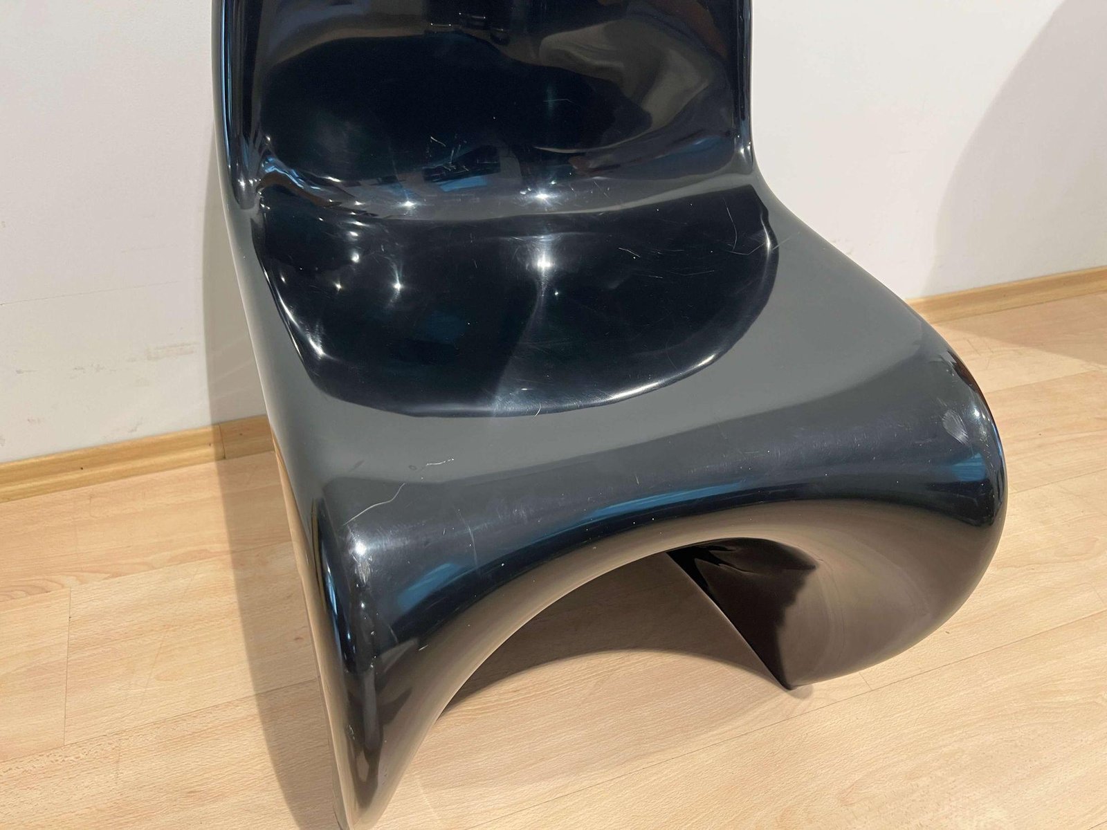 Panton Cantilever Chair in Black Pu by Verner Panton, Germany, 1971 for ...