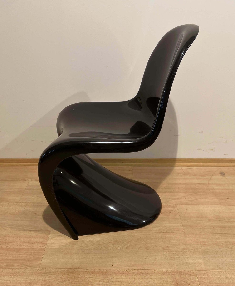 Panton Cantilever Chair in Black Pu by Verner Panton, Germany, 1971 for ...