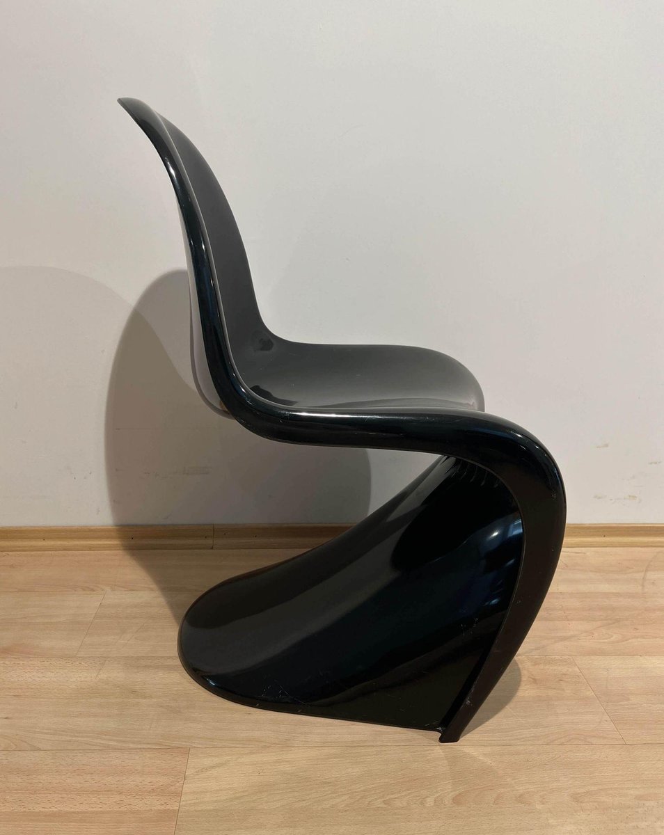 Panton Cantilever Chair in Black Pu by Verner Panton, Germany, 1971 for ...