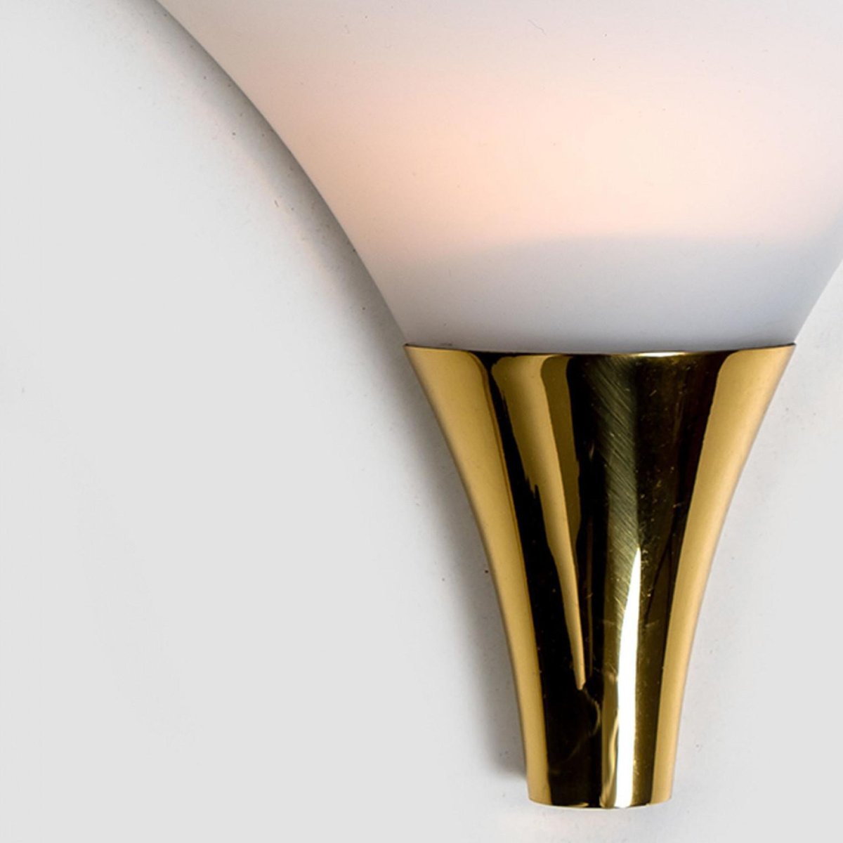 Opaque Brass Wall Light by Limburg, 1970s for sale at Pamono