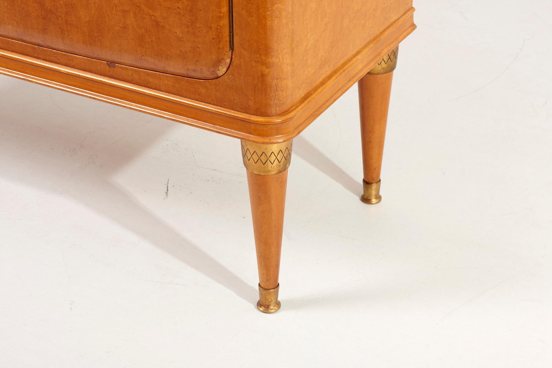 Meuble de Bar en Érable Moucheté, Italie, 1950s en vente sur Pamono