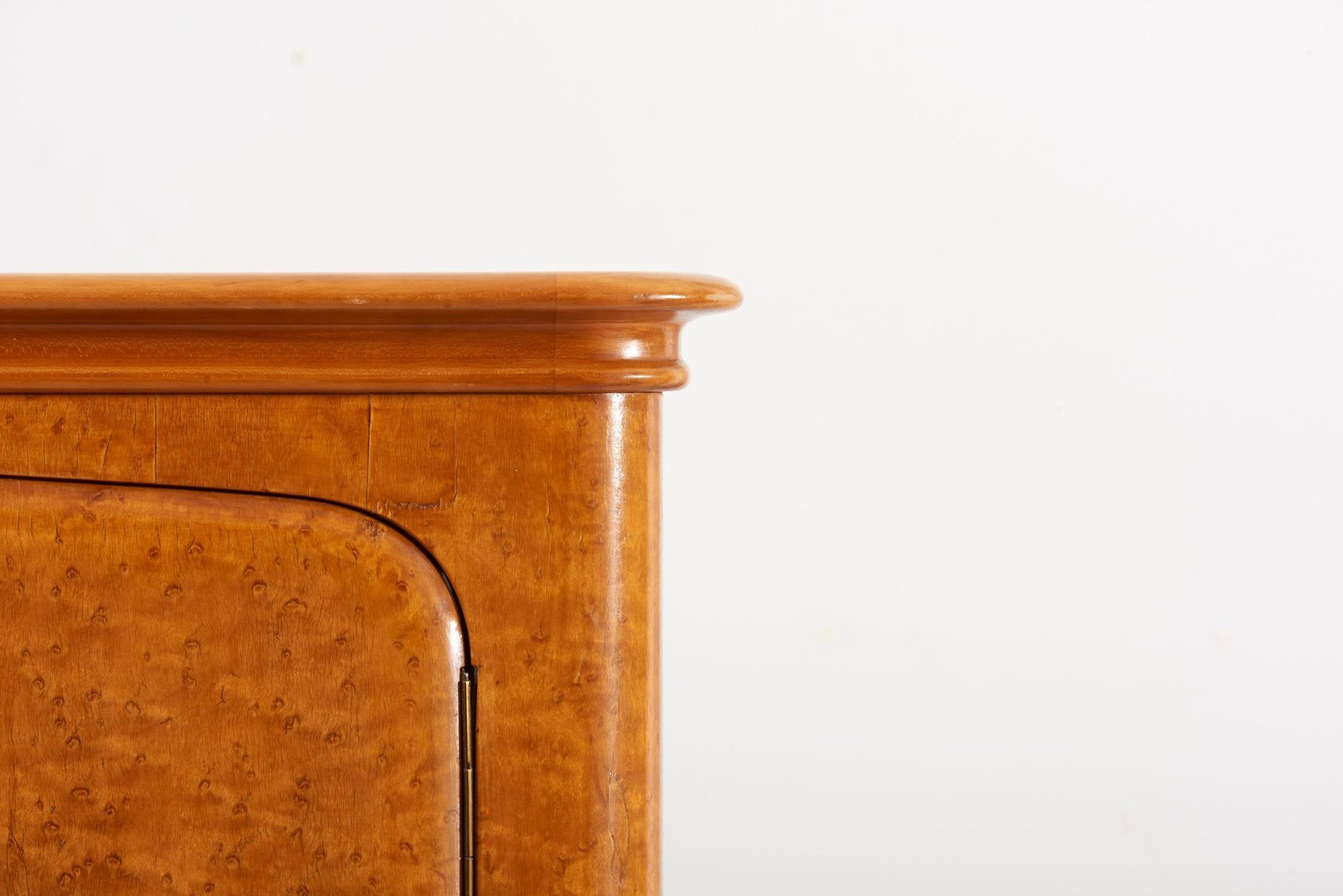 Meuble de Bar en Érable Moucheté, Italie, 1950s en vente sur Pamono