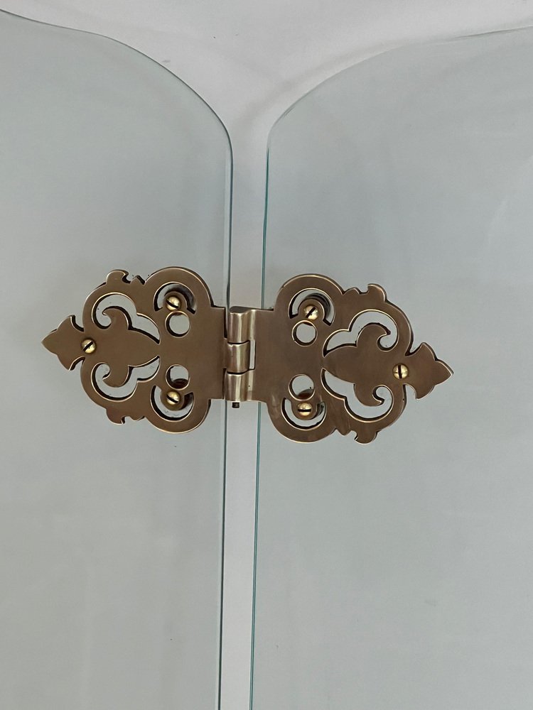 Glass Firewall and Bronze Hinges, 1970s for sale at Pamono