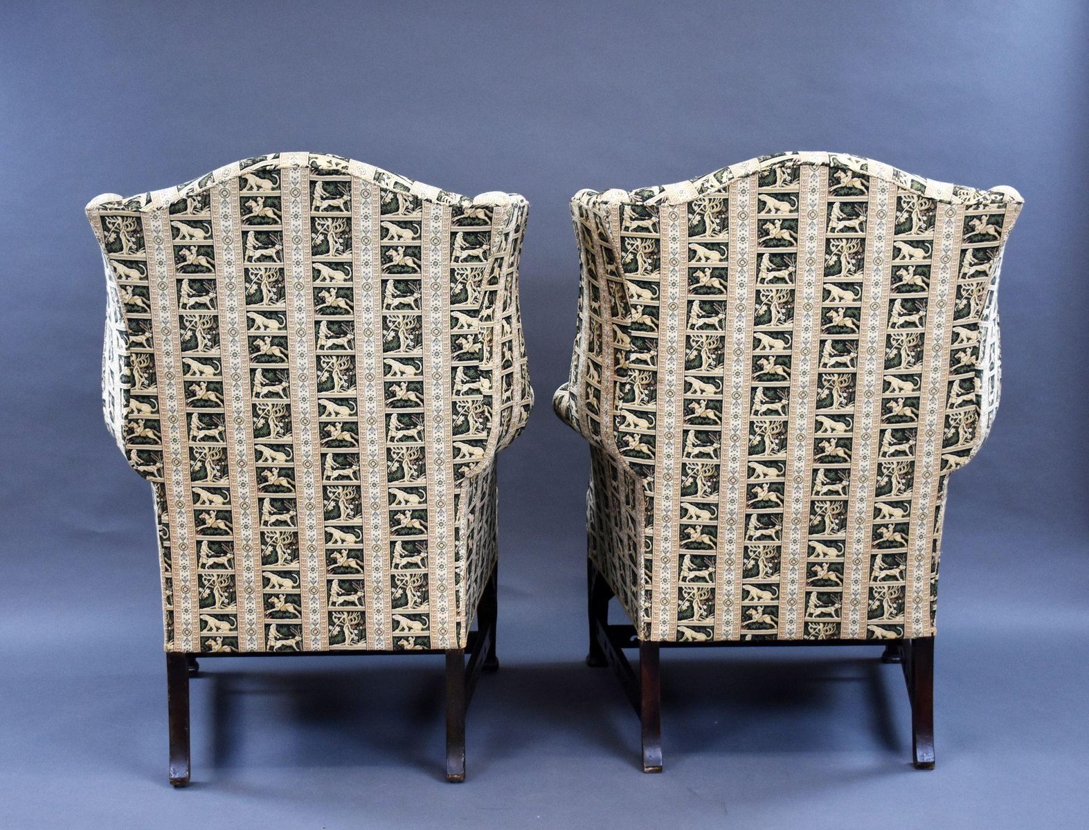 Set of Victorian Wing Back Lounge Chairs, 1880 for sale at Pamono
