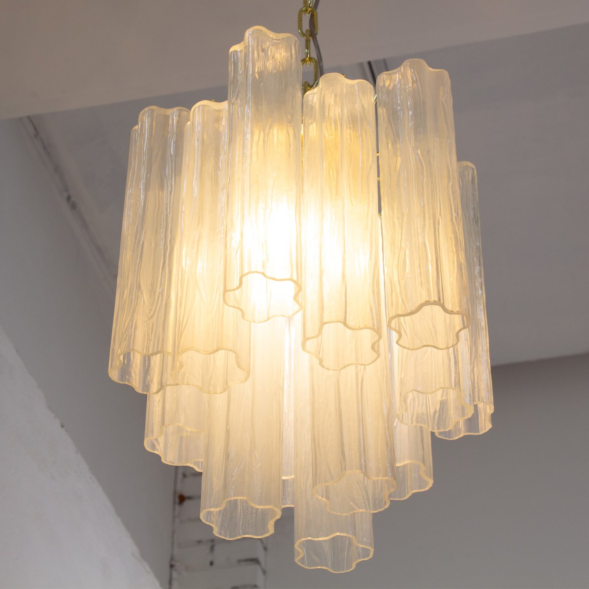 Opalino Murano Classic Opal Glass Chandelier, Italy, 1990s for sale at ...