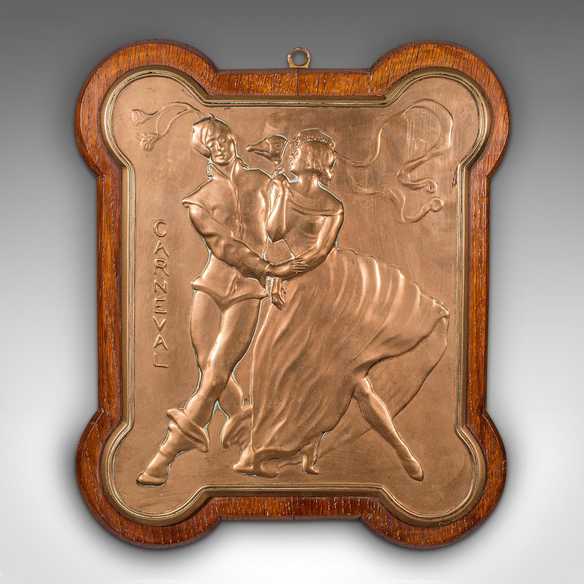 Antique Venetian Victorian Bronze Carnival Plaques, 1900s, Set of 2 for ...