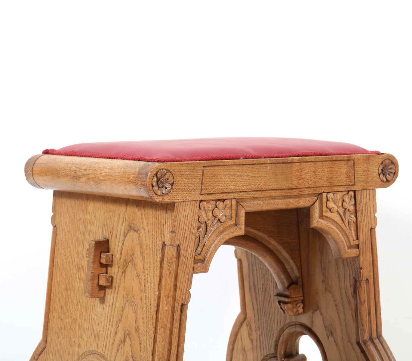 Gothic Revival Oak Stools, 1890s, Set of 2 for sale at Pamono