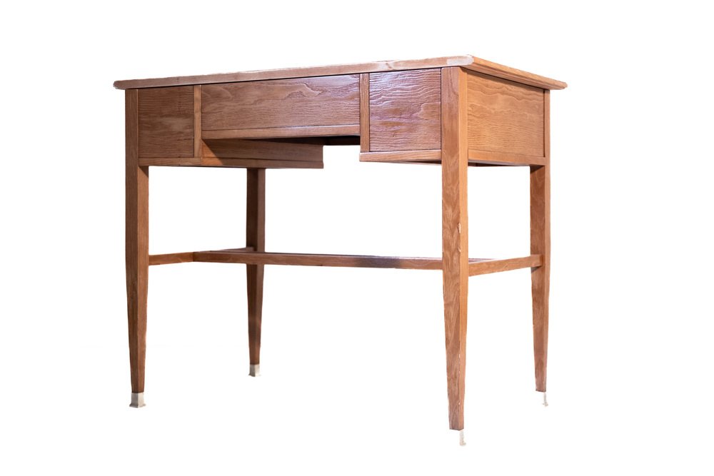 Art Nouveau Women's Desk in Wood and Leather, 1905 for sale at Pamono