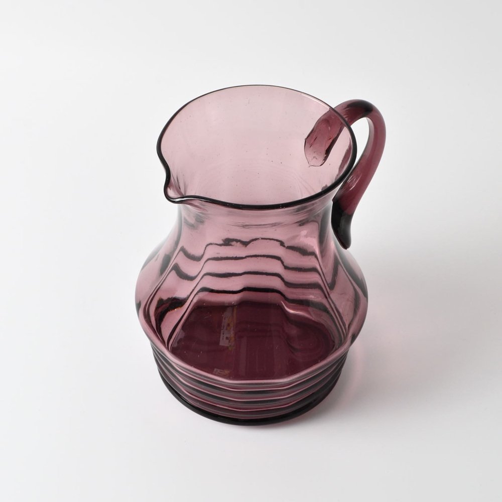 Art Deco Optic Glass Jug from Doyen, 1930s for sale at Pamono