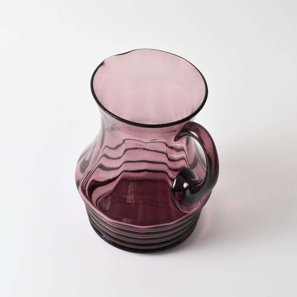 Art Deco Optic Glass Jug from Doyen, 1930s for sale at Pamono