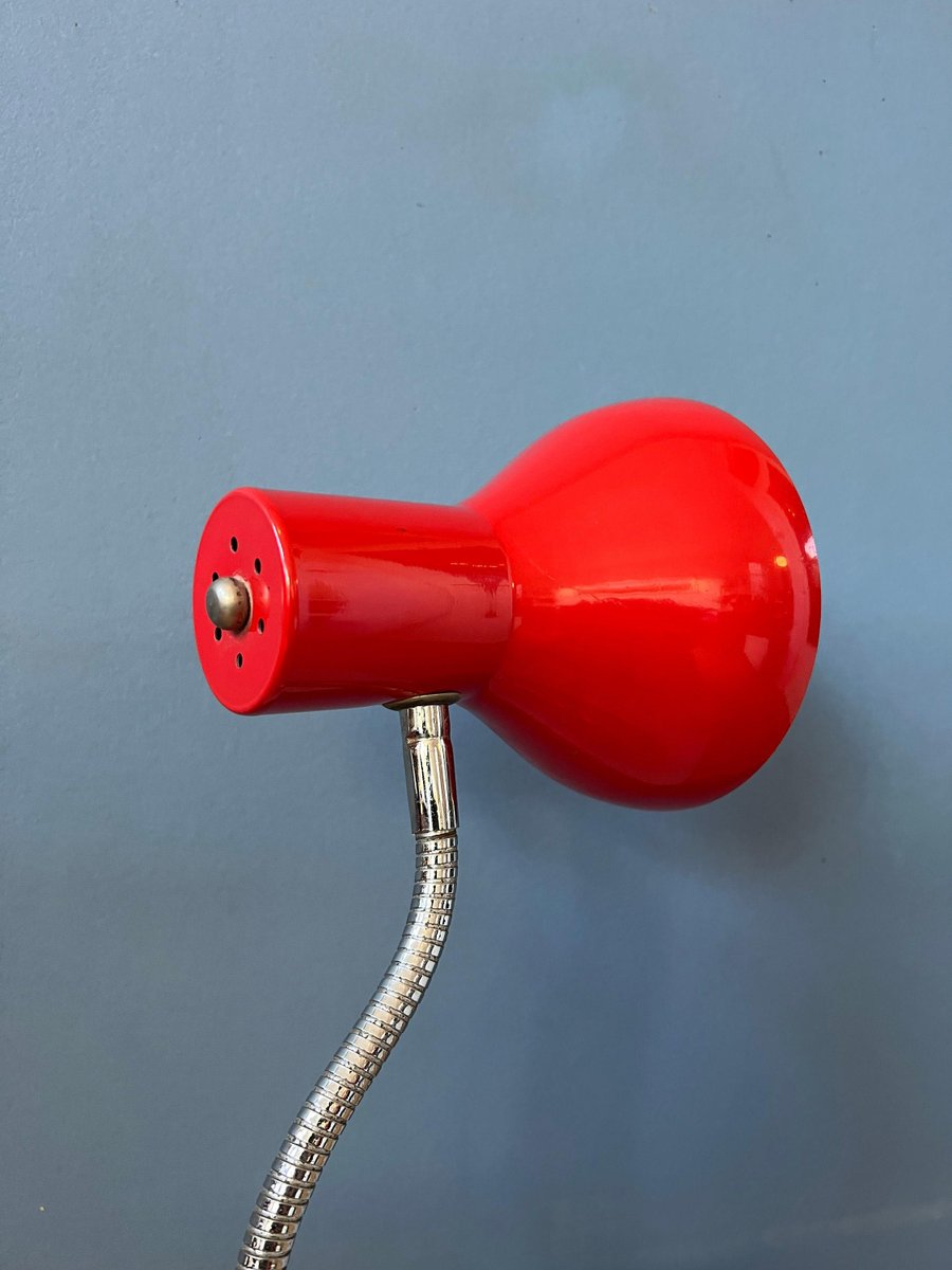 Vintage Spage Age Red Flexible Table Lamp for sale at Pamono