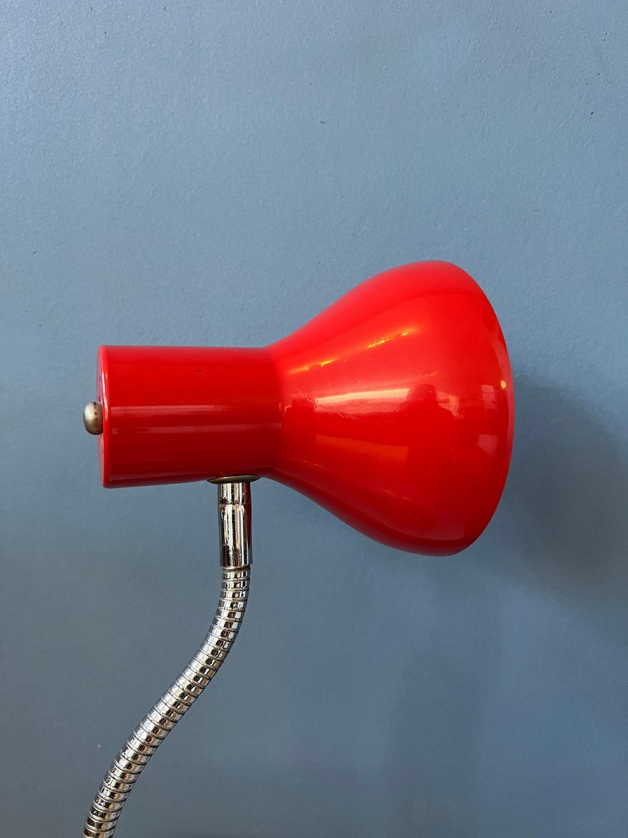 Vintage Spage Age Red Flexible Table Lamp for sale at Pamono