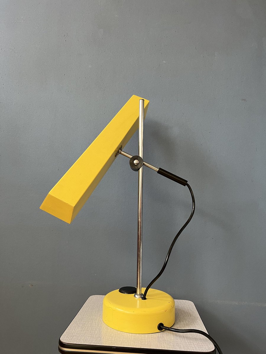intage Yellow Fluorescent Desk Lamp for sale at Pamono