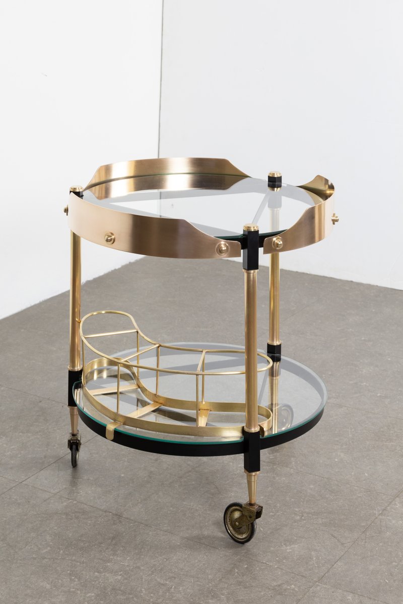 Brass Trolley from Fontana Arte, 1950s for sale at Pamono