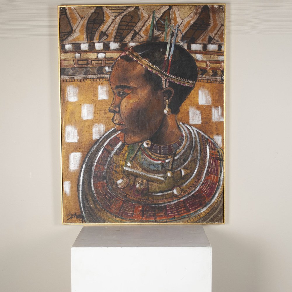 Etiennette Johan, Post-Cubist Figure, 1950s, Oil on Canvas for sale at ...