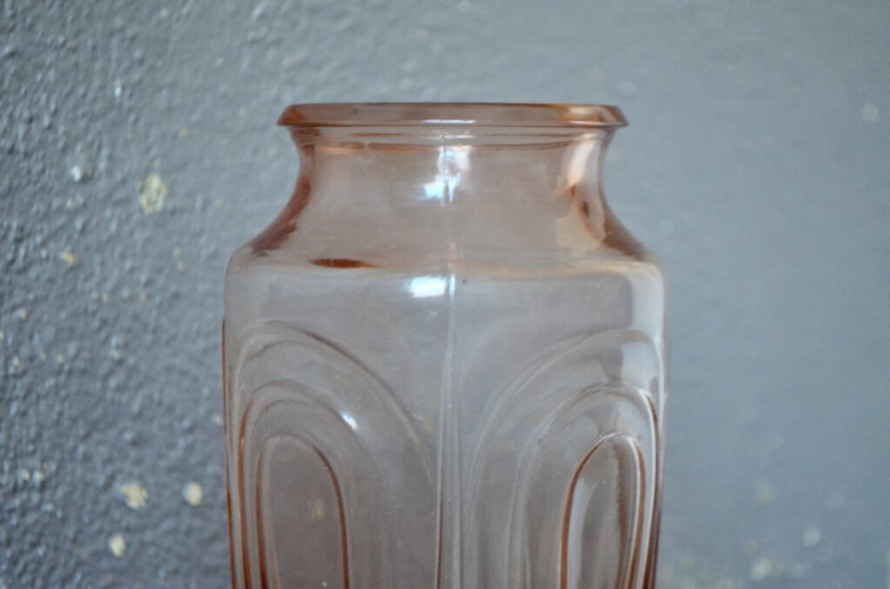 Art Deco Pink Glass Vase 1940s For Sale At Pamono