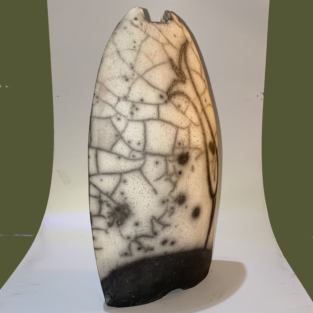 Hungarian No. 11 Raku Pottery Flat Vase by Ferenc Szili, 2017 for sale ...
