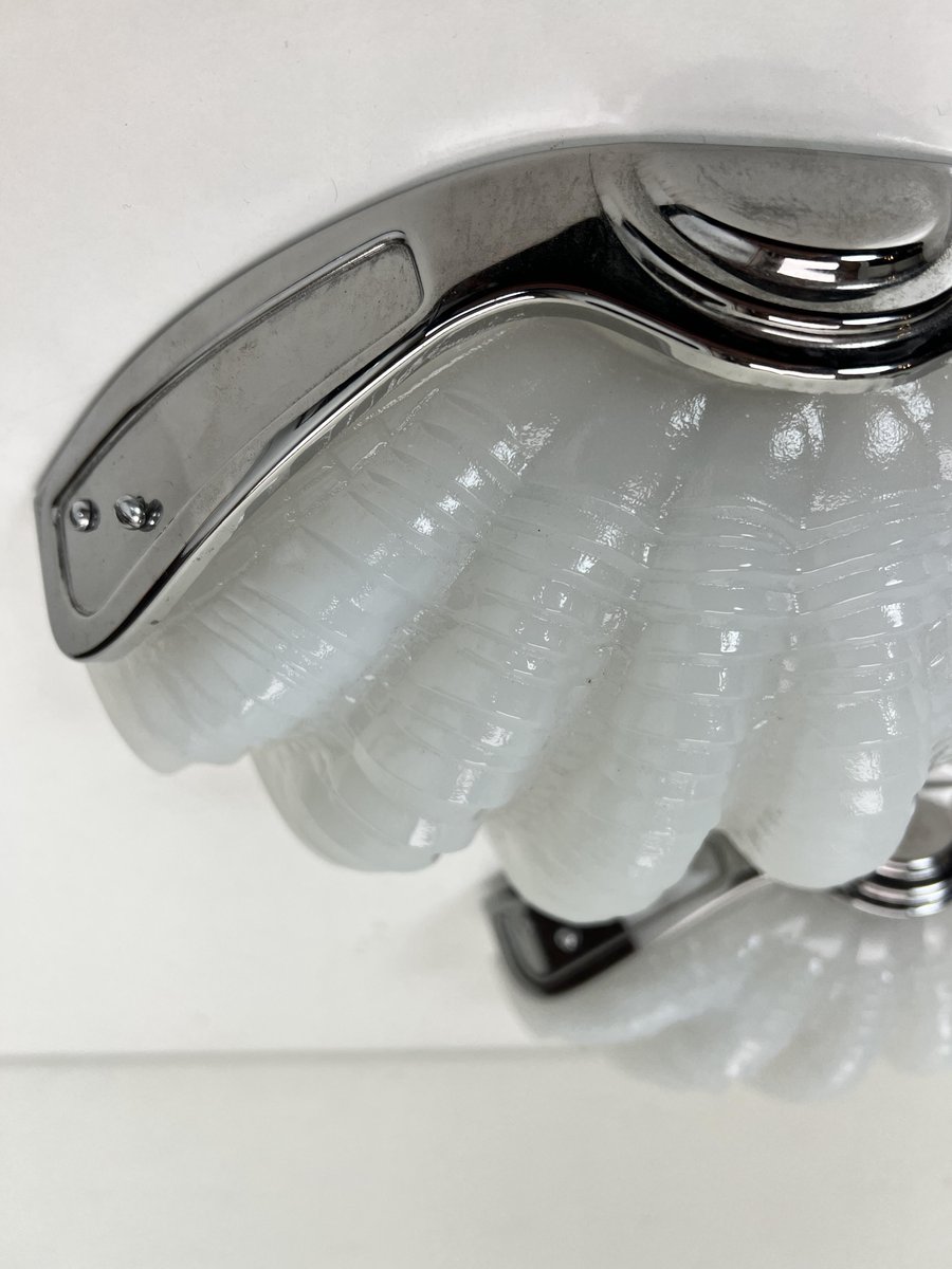 Art Deco Shell Wall Lights, 1920s, Set of 2 for sale at Pamono