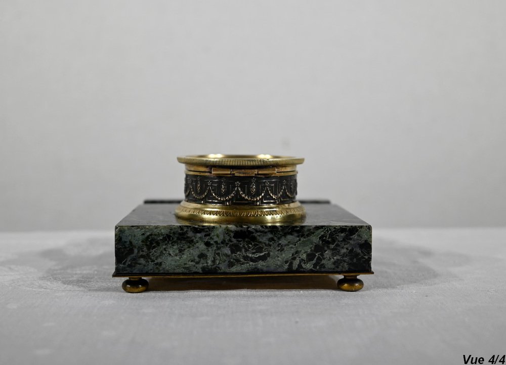 Inkwell with the Virgin in Bronze and Marble, Late 19th Century for ...
