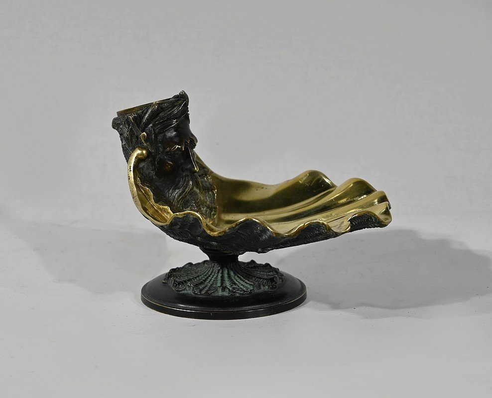 Inkwell in Double Patina Bronze, Late 19th Century for sale at Pamono