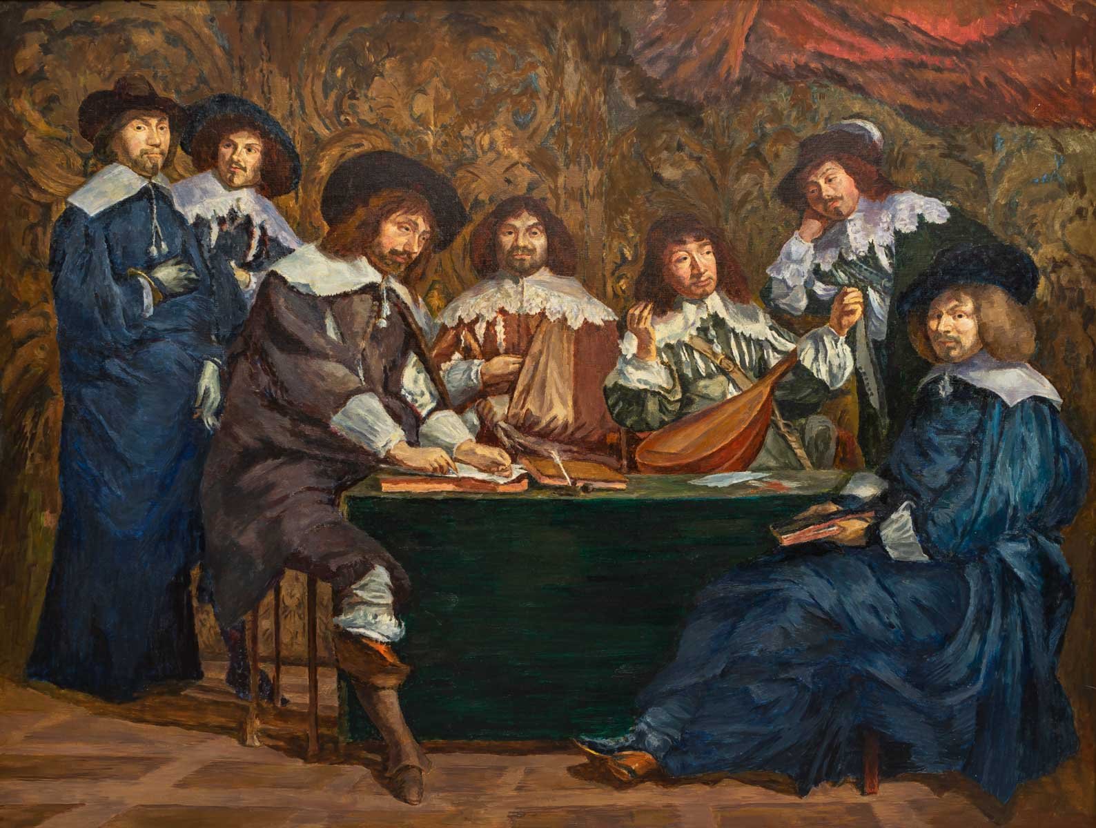 L'Académie, 19th Century, Oil on Canvas, Framed for sale at Pamono