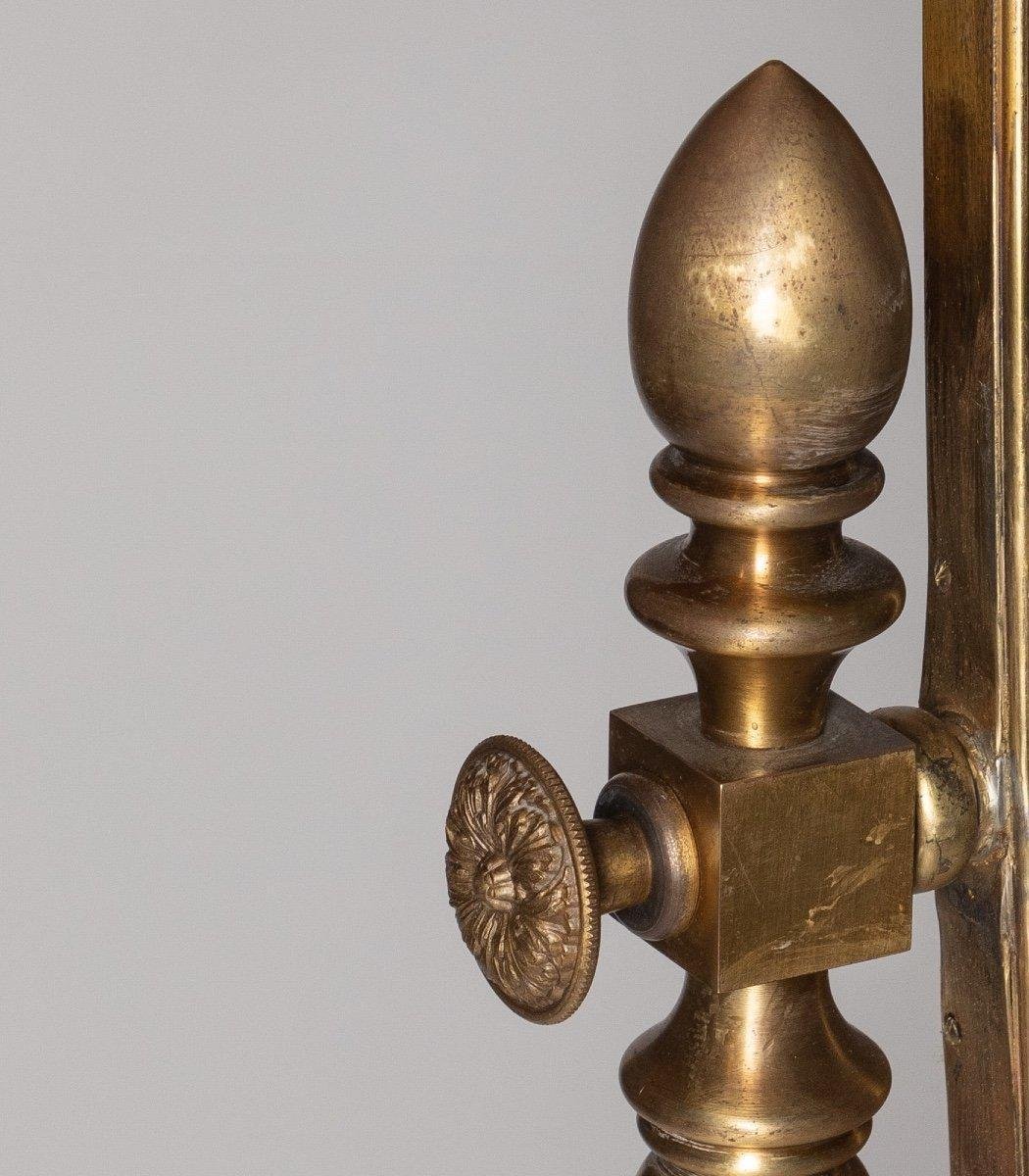 Art Deco Spiegel aus Bronze & Messing, 20. Jh., 2er Set bei Pamono kaufen