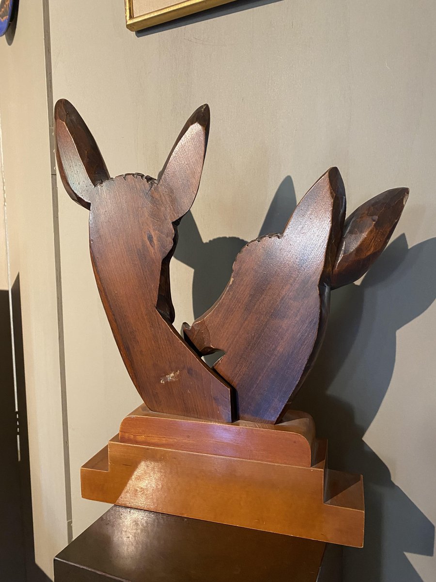 Bambi Wooden Sculpture for sale at Pamono