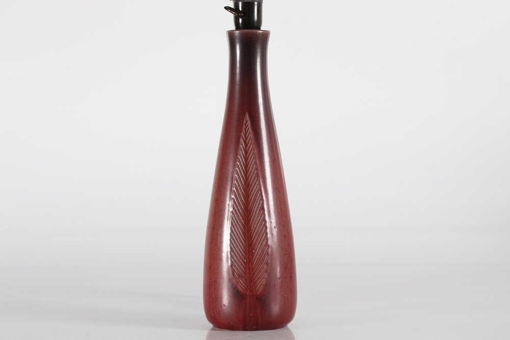 Ox Blood Stoneware Table Lamp by Gerd Bøgelund, Denmark, 1960s for sale ...