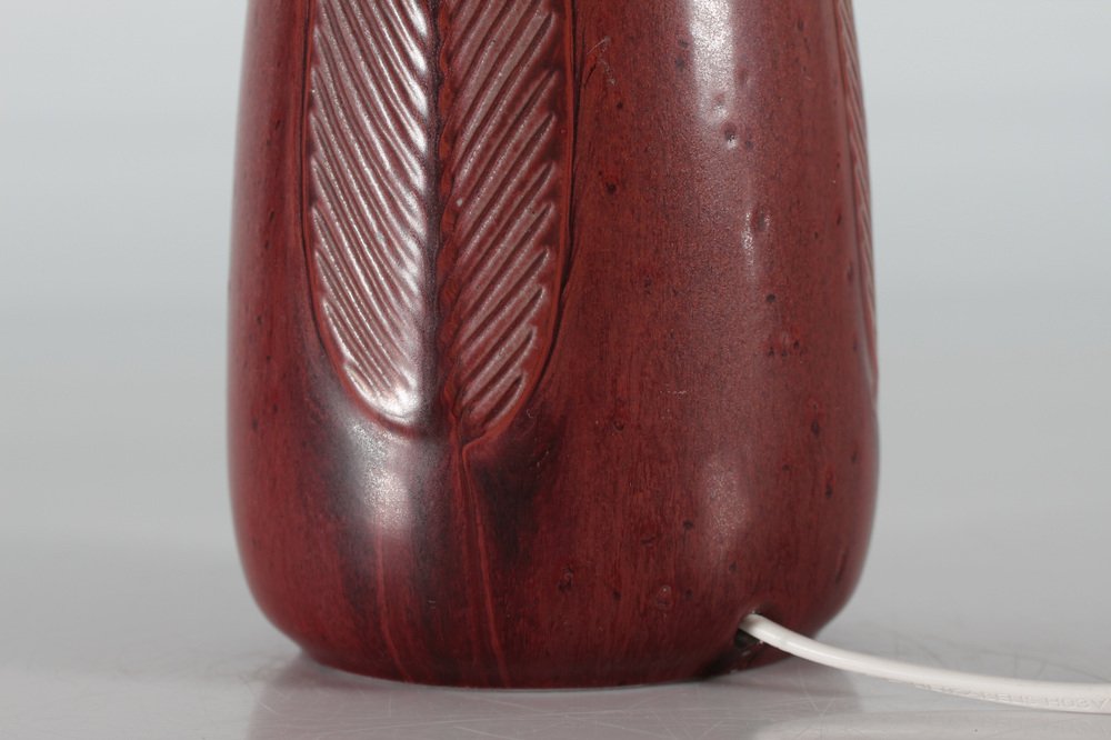 Ox Blood Stoneware Table Lamp by Gerd Bøgelund, Denmark, 1960s for sale ...