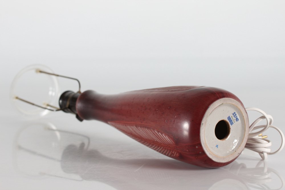 Ox Blood Stoneware Table Lamp by Gerd Bøgelund, Denmark, 1960s for sale ...