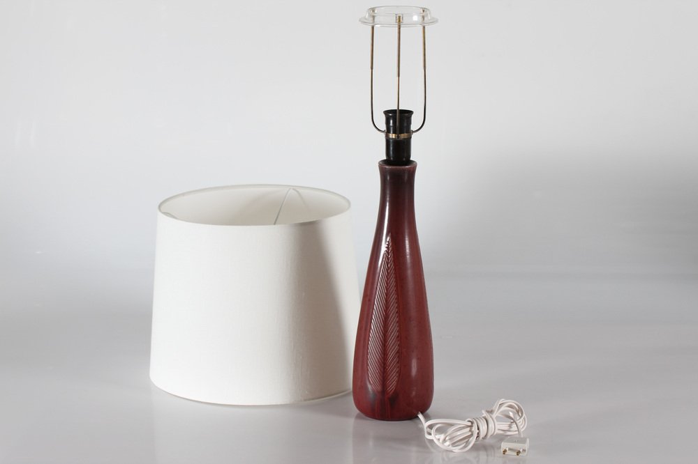 Ox Blood Stoneware Table Lamp by Gerd Bøgelund, Denmark, 1960s for sale ...