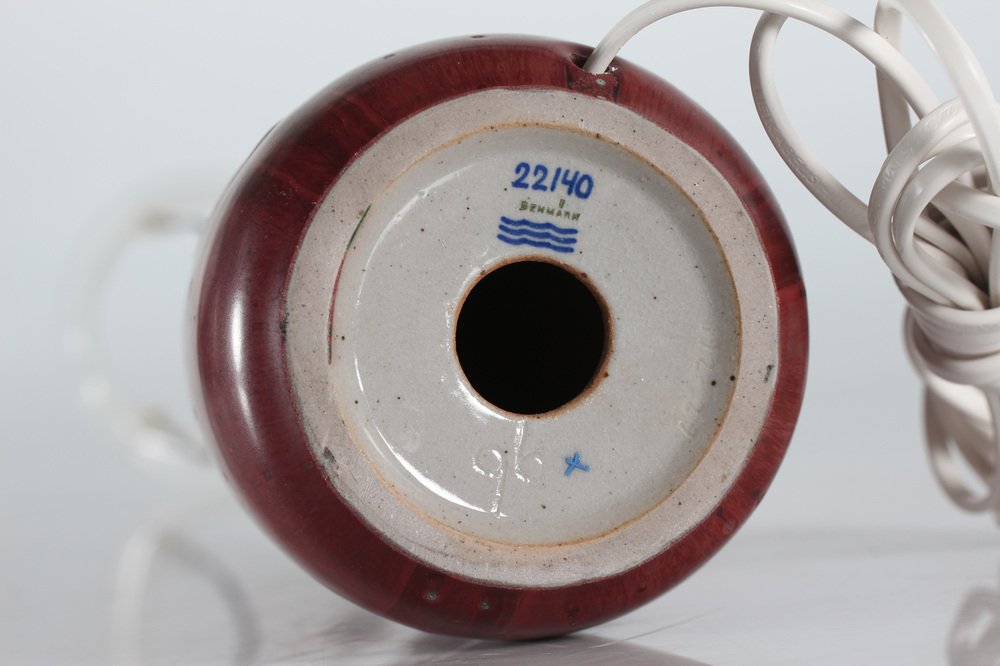 Ox Blood Stoneware Table Lamp by Gerd Bøgelund, Denmark, 1960s for sale ...