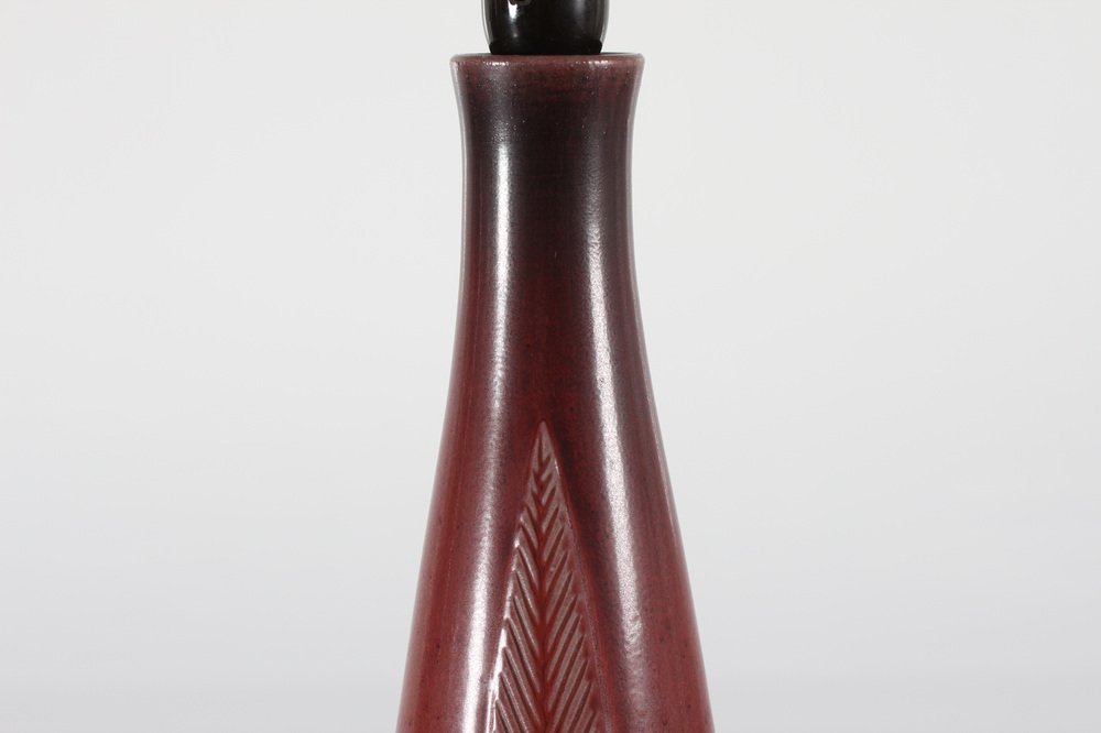 Ox Blood Stoneware Table Lamp by Gerd Bøgelund, Denmark, 1960s for sale ...