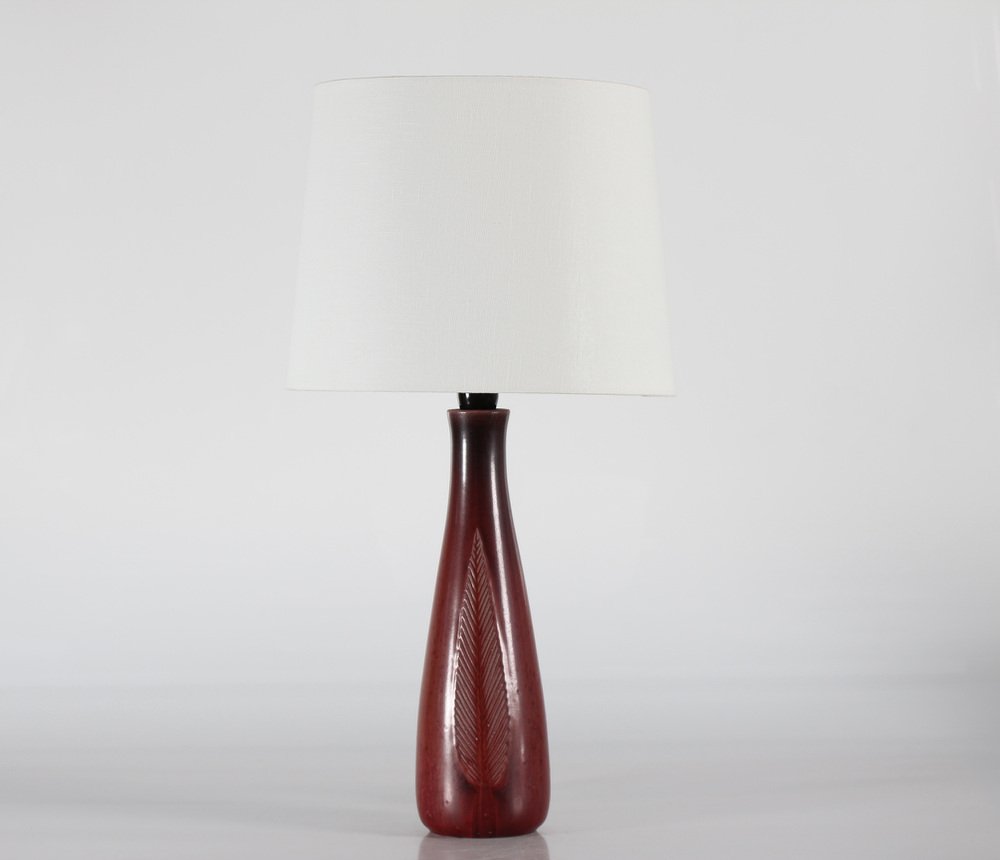Ox Blood Stoneware Table Lamp by Gerd Bøgelund, Denmark, 1960s for sale ...
