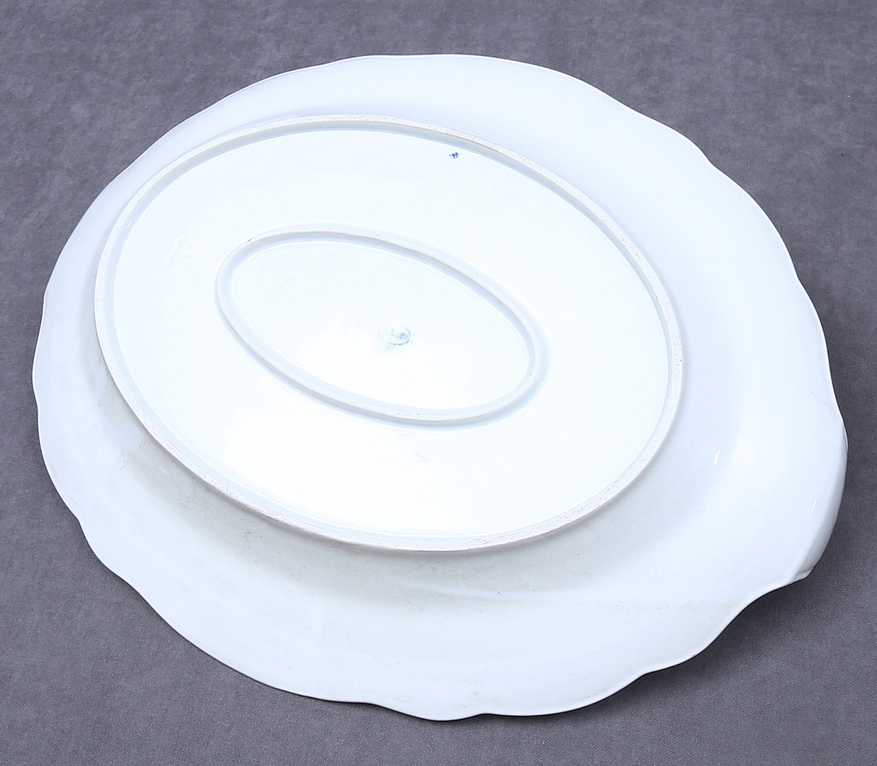 Blue Onion Porcelain Platter by Carl Teichert for Meissen, 1880s for ...