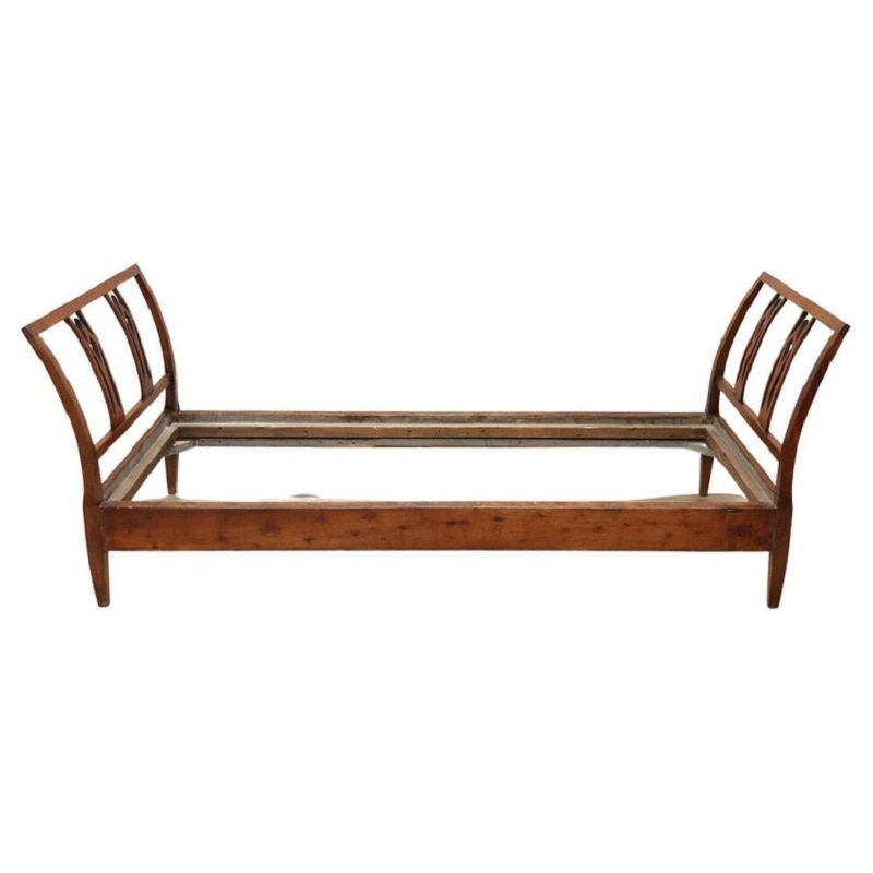 Antique Single Bed in Cherry Wood, Early 19th Century for sale at Pamono