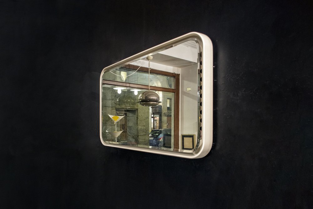 Italian Fiberglass Backlit Mirror, 1970s for sale at Pamono