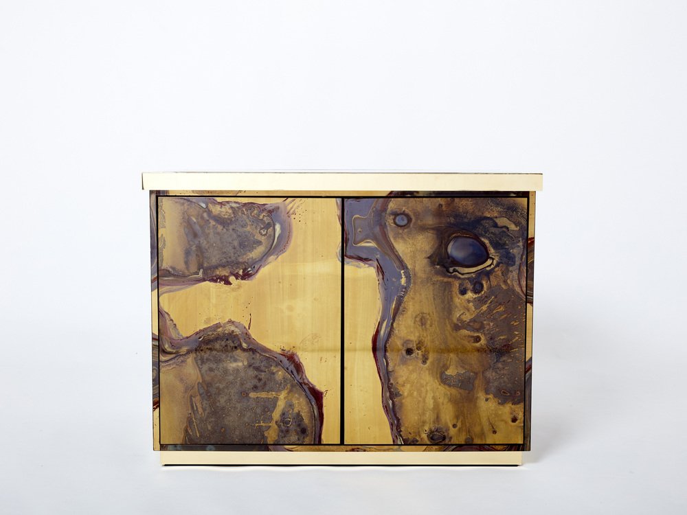 Buffets aus oxidiertem Messing von Isabelle & Richard Faure, 1970er ...