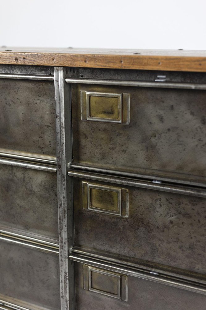 Industrial Clamshell File Cabinet, 1950s for sale at Pamono