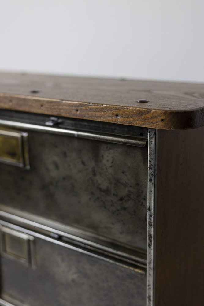 Industrial Clamshell File Cabinet, 1950s for sale at Pamono