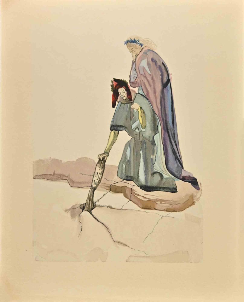 Salvador Dali, The Divine Comedy: The Traitor of Montaperti, Plate 32 ...