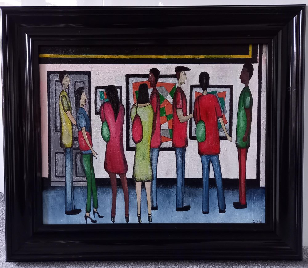 Christopher Barrow, The Gallery, 2022, Oil on Board for sale at Pamono